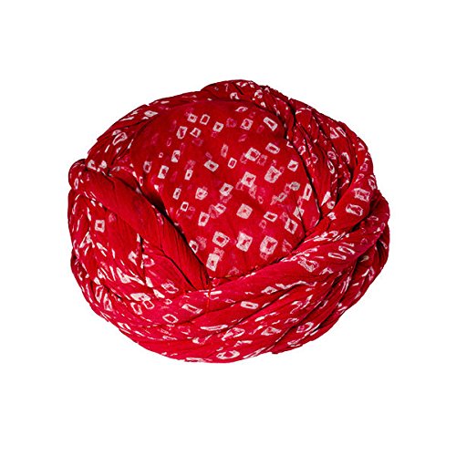 Buy Rajasthani Safa Turban Red Bandhani at Amazon.in