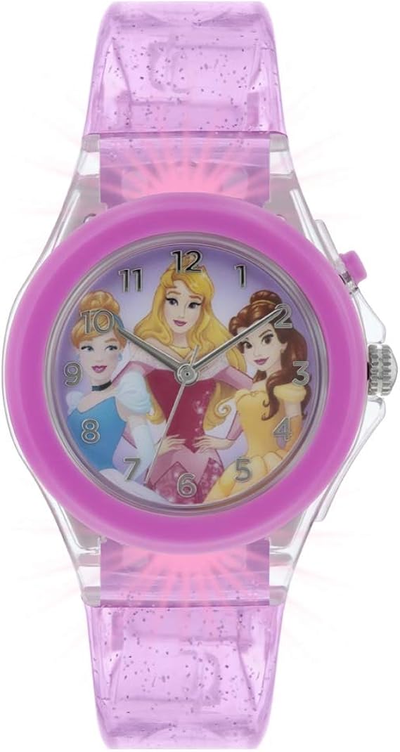 Disney Princess Girls Analogue Classic Quartz Watch with Rubber Strap ...