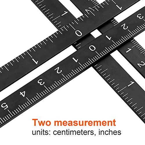WMLBK Multi Angle Measuring Ruler 12 Fold,Aluminum Alloy Angles Ruler ...