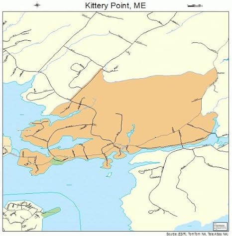 Amazon.com: Large Street & Road Map of Kittery Point, Maine ME ...