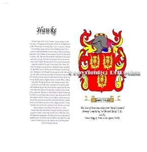 Amazon.com: Hawke Coat of Arms/ Family Crest on Fine Paper and Family ...