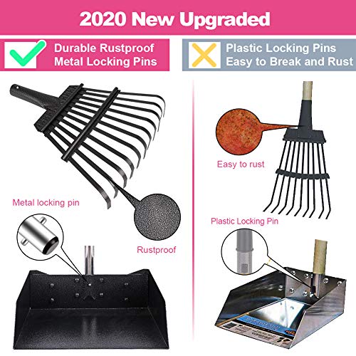 QiMH Upgraded Dog Pooper Scooper Extra Large, Adjustable Long Handle ...