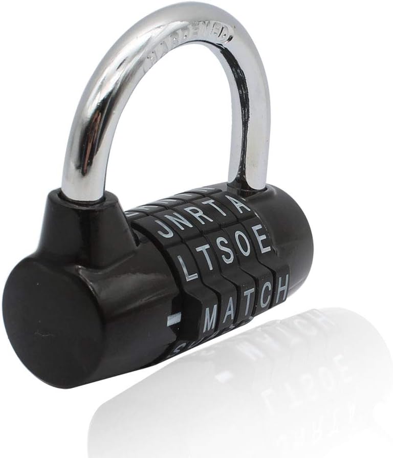 Padlock 5 Letters Combination Password Sturdy Security Padlock Dial ...