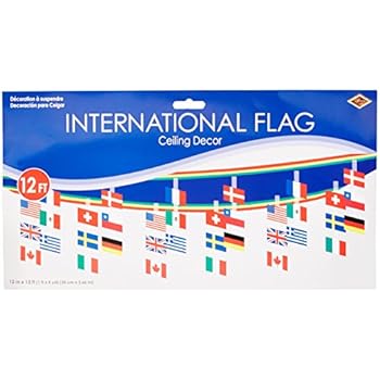 Amazon.com: International Flag Ceiling Decor Party Accessory (1 count ...