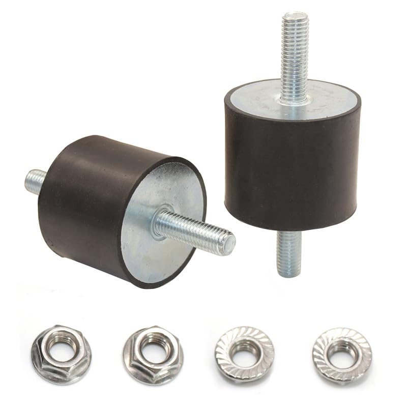 EASYEAH M12 Rubber Vibration Isolator Mounts Double Stud Shock Absorber ...
