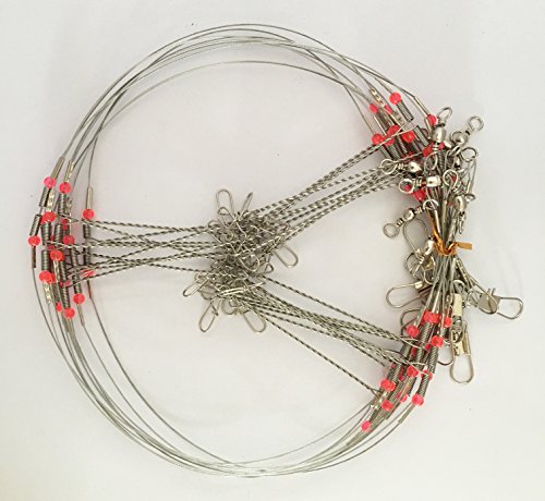 10PCS Fishing Rigs 35KG/90LB Tested Stainless Steel Fishing Wire Rigs ...