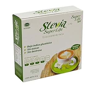 Stevia Super Life® Bio 90 Sobres, Sin azúcar: Amazon.com.mx: Alimentos ...