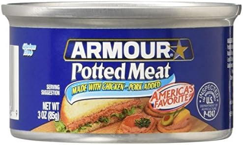 ARMOUR POTTED MEAT made with Chicken and Pork 3 oz (Pack of 12 ...