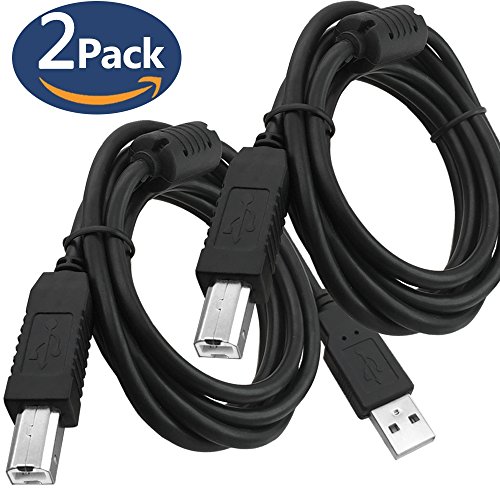 5ft 2 Pack USB 2.0 Printer usb Cable for Brother Lexmark Dell Xerox ...