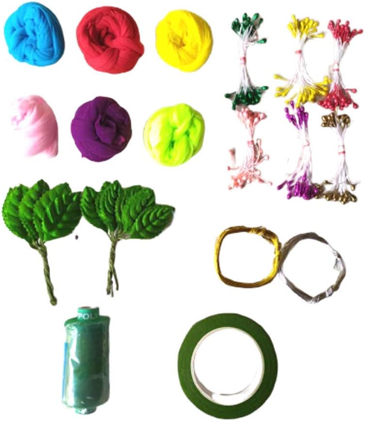 The Lovely Creations Stocking Flower Making Kit- 6 Items DIY Craft ...