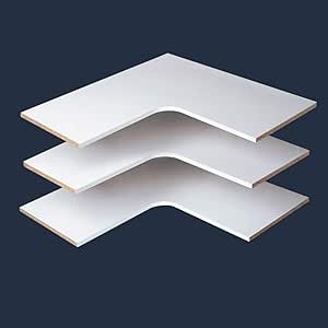 Amazon.com: 3 Pack - Melamine Corner Shelf, Corner Closet Shelves - 18 ...