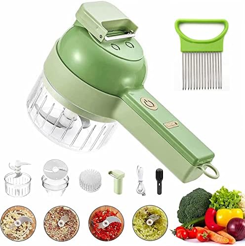 4 in 1 Handheld Electric Vegetable Cutter Set, Multifunctional Hand ...