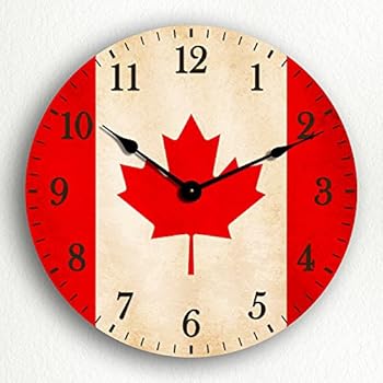 Amazon.com: Classical Creations Canadian Flag Canada 12" Silent Wall ...