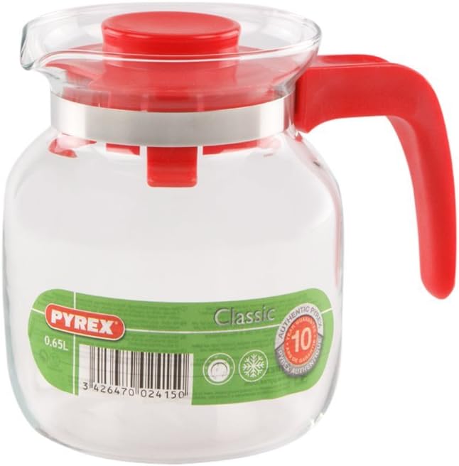 Pyrex - Jarra Multiusos, roja, de Cristal, 0,65 litros: Amazon.es: Hogar