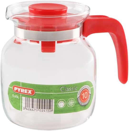 Pyrex Multi-purpose Glass Jug, Red, 0.65 Litres: Amazon.co.uk: Kitchen ...