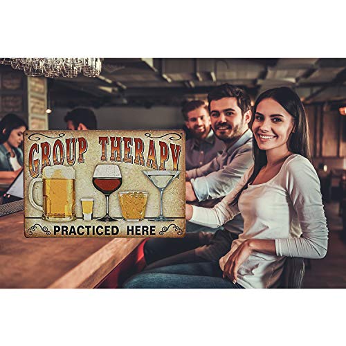 UNIQUELOVER Bar Accessories, Group Therapy Practiced Here Retro Vintage ...