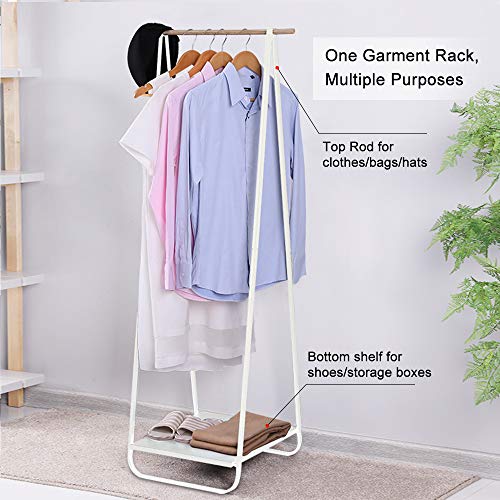 JEFEE Narrow Clothes Rack - Simple Garment Rack Mini Clothing Rack with ...