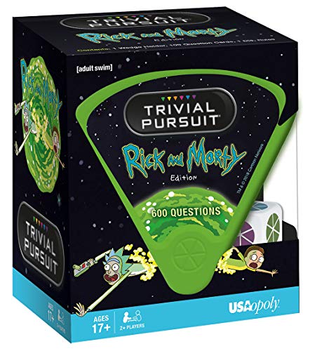 USAOPOLY Trivial Pursuit Rick Morty Quick Play Version Trivia 