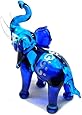 Amazon.com: Handmade Mini Blue Elephant with Thai Art Glass Blown Wild ...