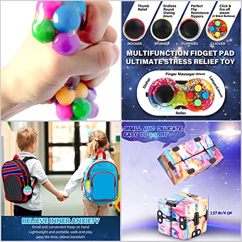 Yoskog Sensory Fidget Toy Pack, Fidget Toys Set, Push Bubble Pop Fidget Toy Set, Autism Special ...