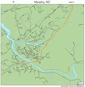Amazon.com: Large Street & Road Map of Murphy, North Carolina NC ...