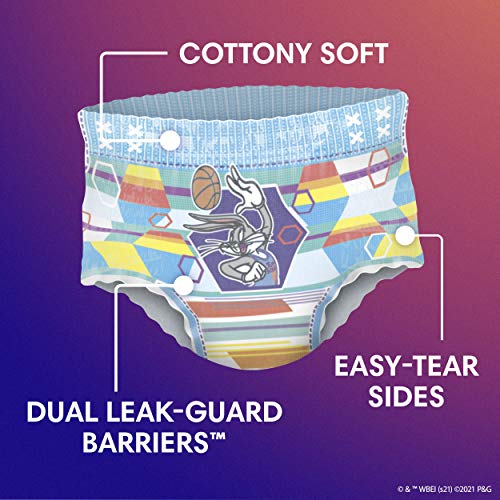 Pampers Easy Ups Space Jam Training Pants Girls and Boys, 2T-3T (Size 4 ...