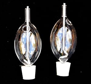 Amazon.com: 2 Handblown Glass Flame Candle Holders Inserts Oil Lamp ...