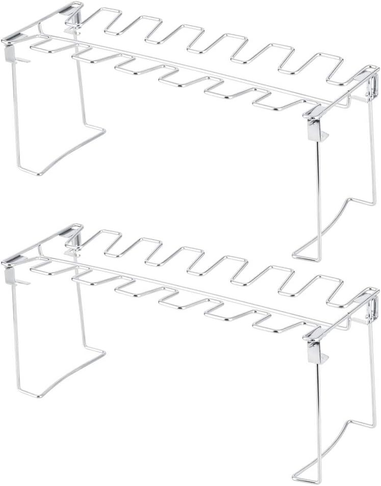 Chicken Leg Grill Rack 2pcs Stainless Steel BBQ Chicken Wing Leg Rack ...