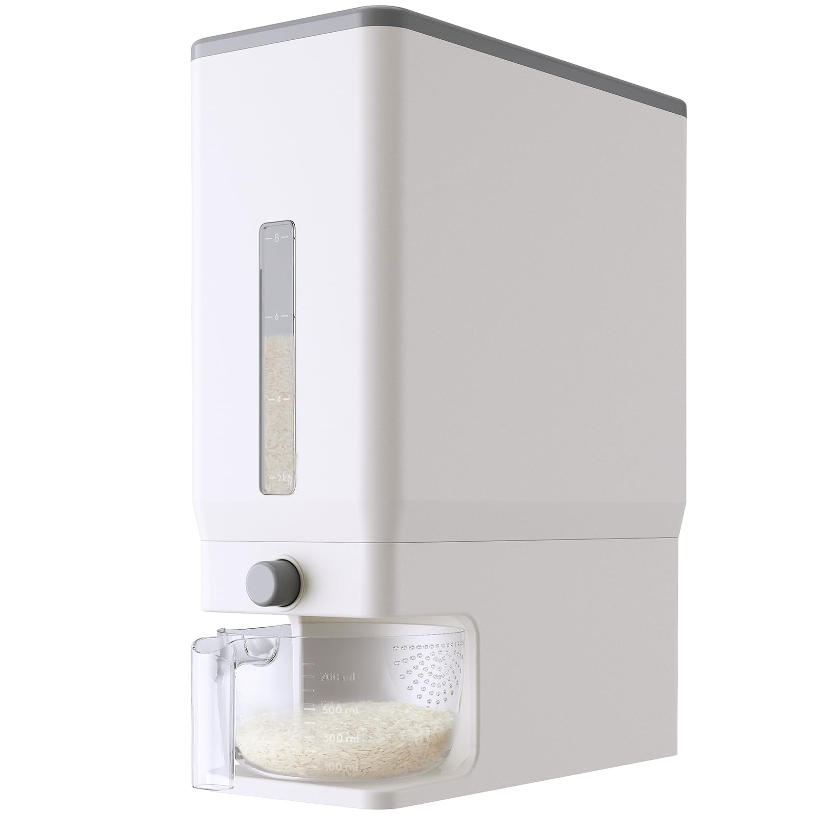 Lifewit Rice Container 25.4 Lbs, Rice Dispenser with Measuring Cup ...