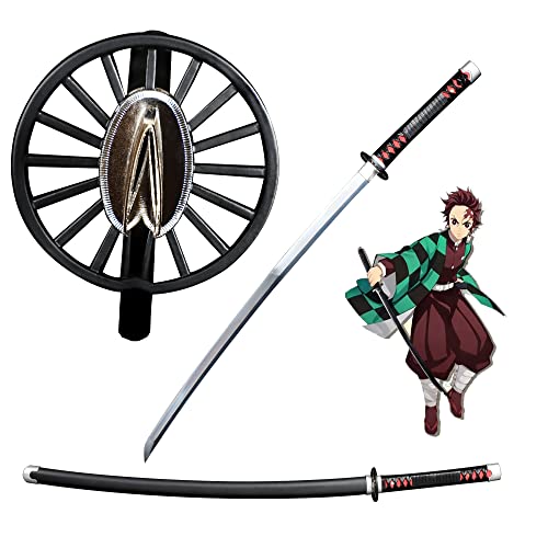 CHENGYING Demon Slayer Tanjiro Katana Sword Real Handmade Full Tang ...