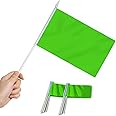 Amazon.com : Anley Green Mini Flag 12 Pack - Hand Held Small Miniature ...