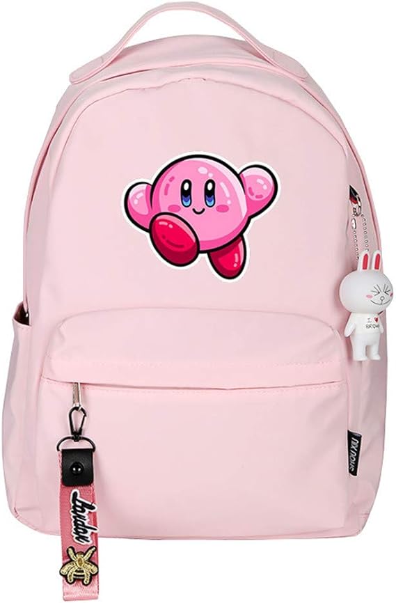 Kirby Women Cute Back Pack Kawaii Bookbag Pink Shoulder Bags Girls ...