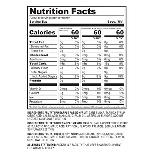 Frutati Hard Candy Variety Pack - Green Apple Mango, Pineapple ...