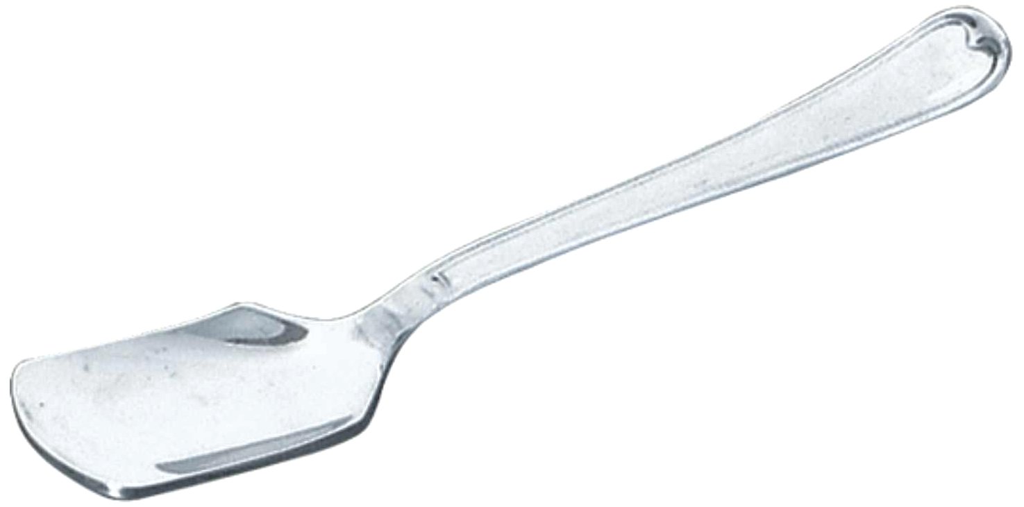 Buy Crystal Stainless Steel Ice Cream Spoon Set, Set of 6, Silver ...