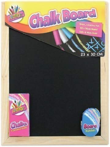 Childrens Kids Chalkboard Chalk & Board Rubber 23x30cm: Amazon.co.uk ...