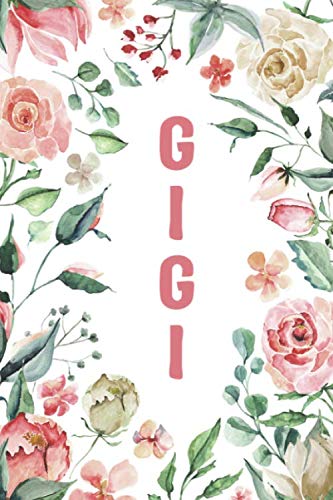 GIGI: Gigi Notebook, Cute Lined Notebook, Gigi Gifts, Pink Flower ...