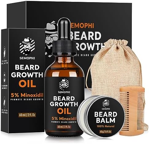 Beard Growth Kit 5% Minoxidil Beard Growth Oil for Men Growth - 0.25mm ...