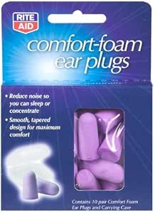 Amazon.com: Rite Aid Pharmacy Ear Plugs, Comfort-Foam, 10 pairs ...