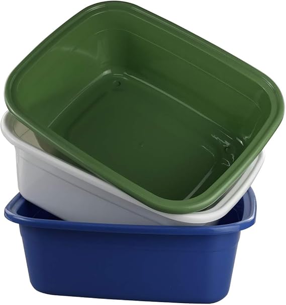 Annkky 3-Pack Rechteckige Kunststoff Spülschüssel, Waschschüssel ...