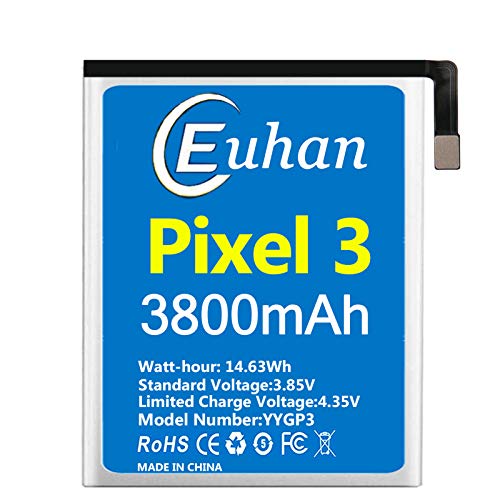 Google Pixel 3 Battery, (Upgraded) Euhan 3800mAh Li-Polymer Replacement ...