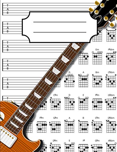 Amazon.com: Guitar Tab Notebook: Blank Guitar Tablature Writing Paper ...