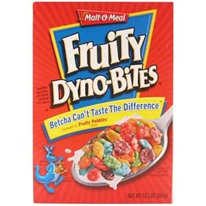 Amazon.com : Malt-O-Meal Fruity Dyno-Bites Cereal 12.5 oz (Pack of 12 ...