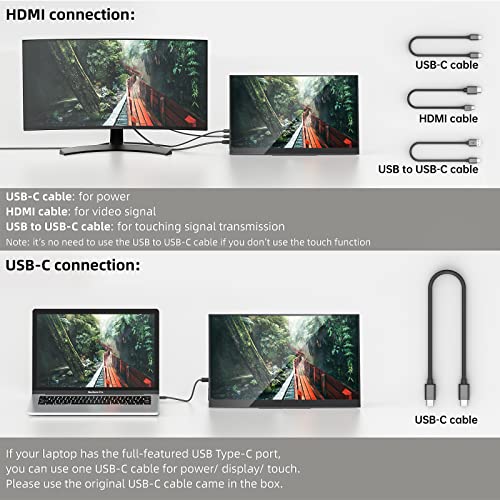 OLED Portable Monitor 4k Touchscreen 15.6 Inch USB-C UHD 3840x2160 ...