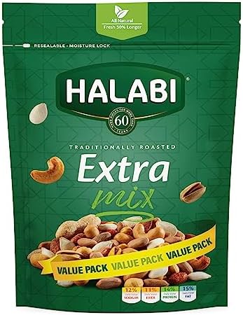 Halabi - Extra Mix - Mixed Nuts - Peanuts, Cashews, Pistachios, Almonds ...