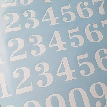 Classic Style Die Cut Vinyl Numbers (3 inch Matte White) - - Amazon.com