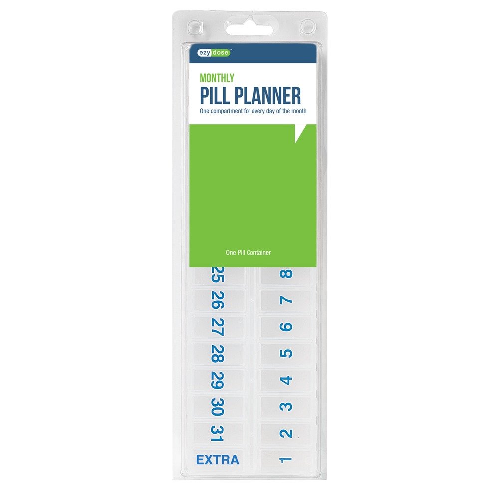 Amazon.com : Twice-a-Day Monthly Large Pill Organizer Set - AM and PM ...