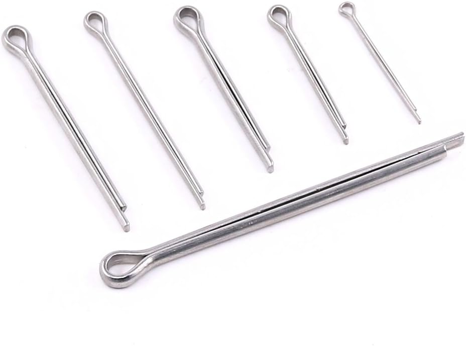Glarks 90Pcs 304 Stainless Steel Cotter Pin Clip Key Fastner Fitting ...