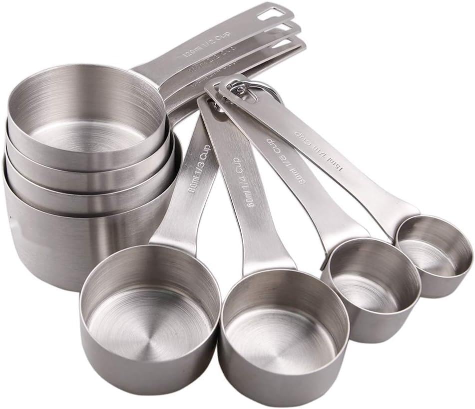 Smithcraft Measuring Cups set 8, 18/8 (304) Stainless Steel Measuring ...