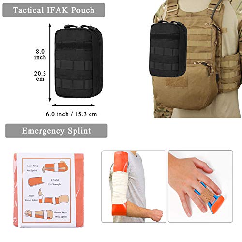 GRULLIN MOLLE IFAK Trauma Kit,Tactical First Aid Kit,Emergency EMT ...