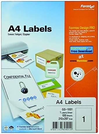 Formtec A4 Labels - FT-GS-1116 price in UAE | Amazon UAE | kanbkam